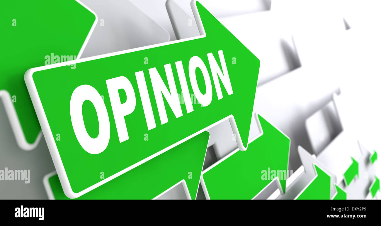 Opinion on Green Arrow Stock Photo - Alamy