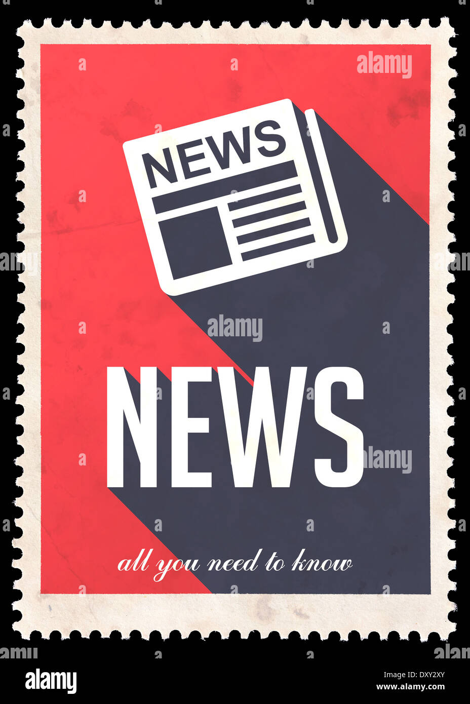 News on Red in Flat Design Stock Photo - Alamy