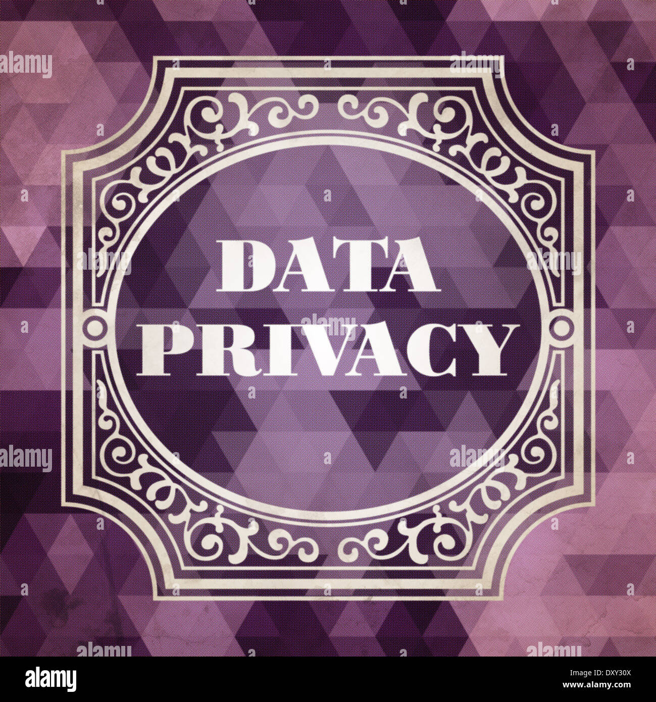 Data Privacy Concept. Vintage design Stock Photo - Alamy