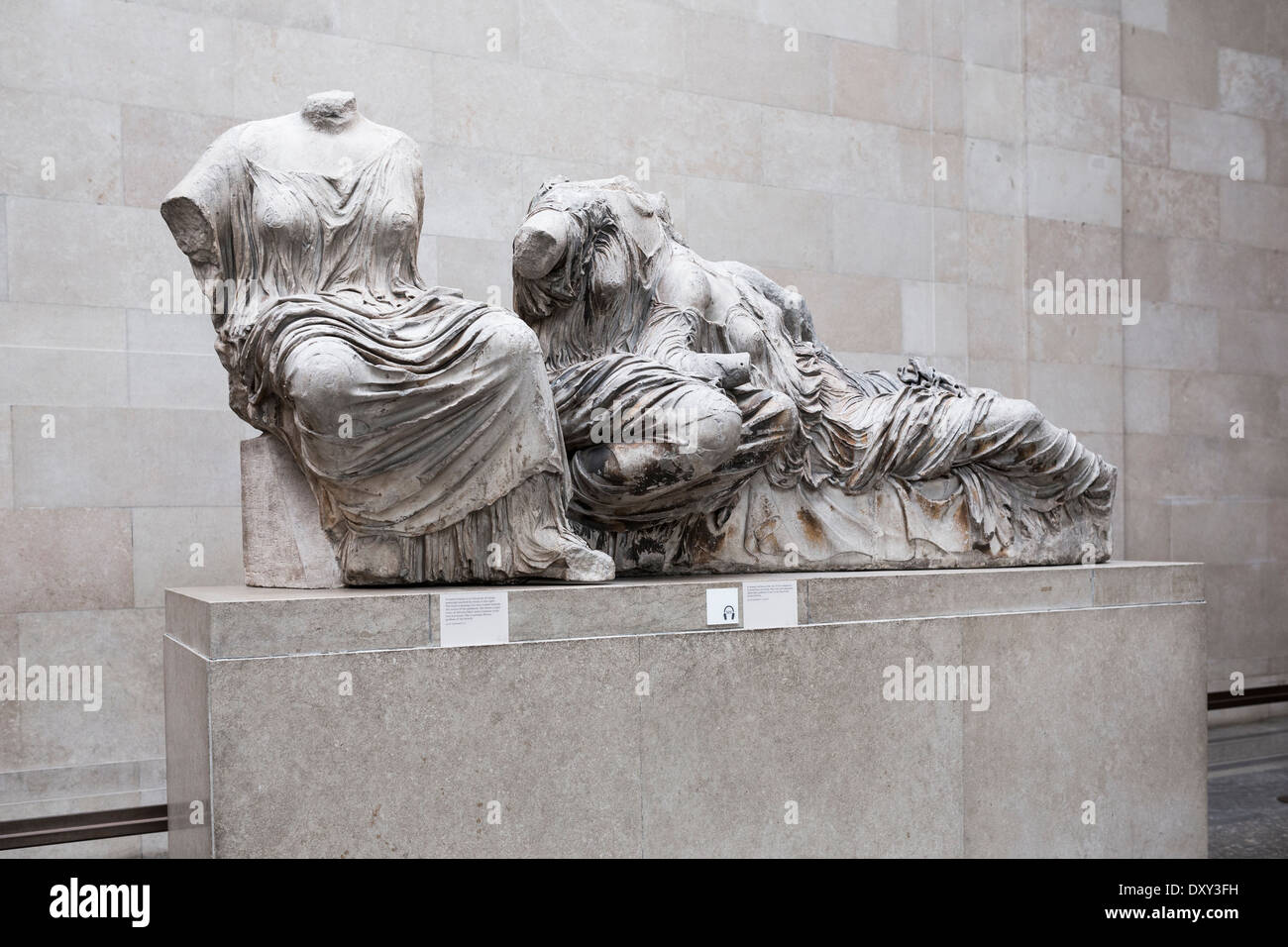 Figures of three goddesses from the east pediment of the Parthenon ...