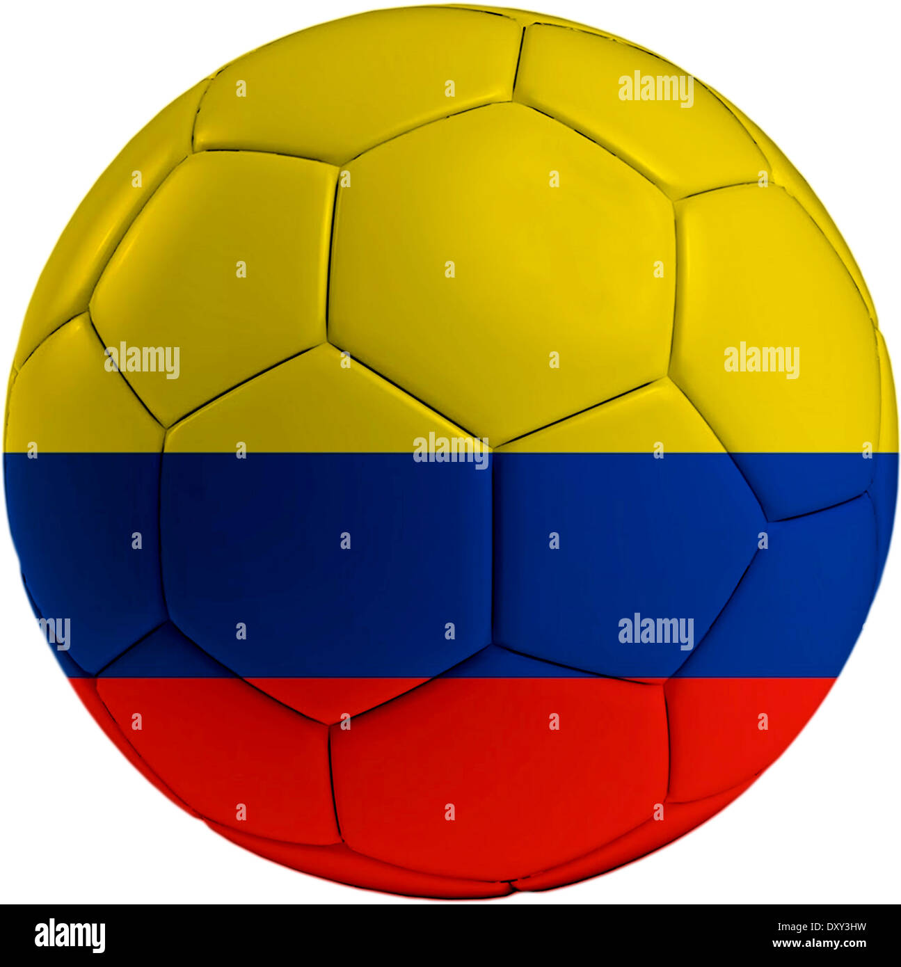 Football ball with Columbian flag isolated on white background Stock ...
