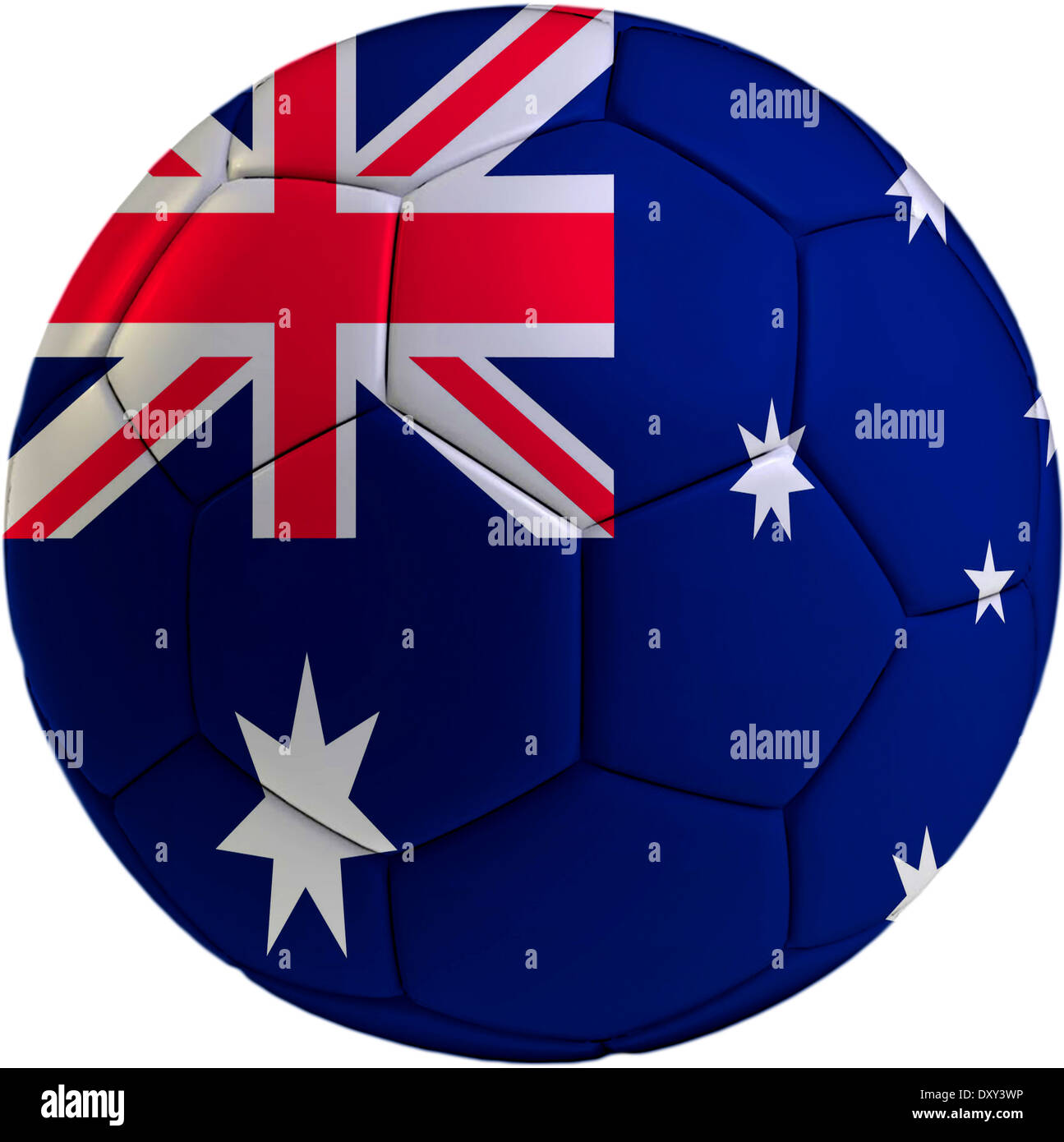 Football ball with Australian flag isolated on white background Stock ...