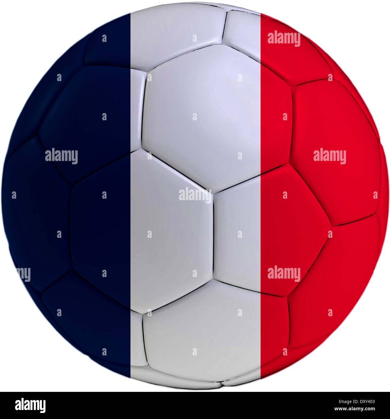 Football ball with France flag isolated on white background Stock Photo ...