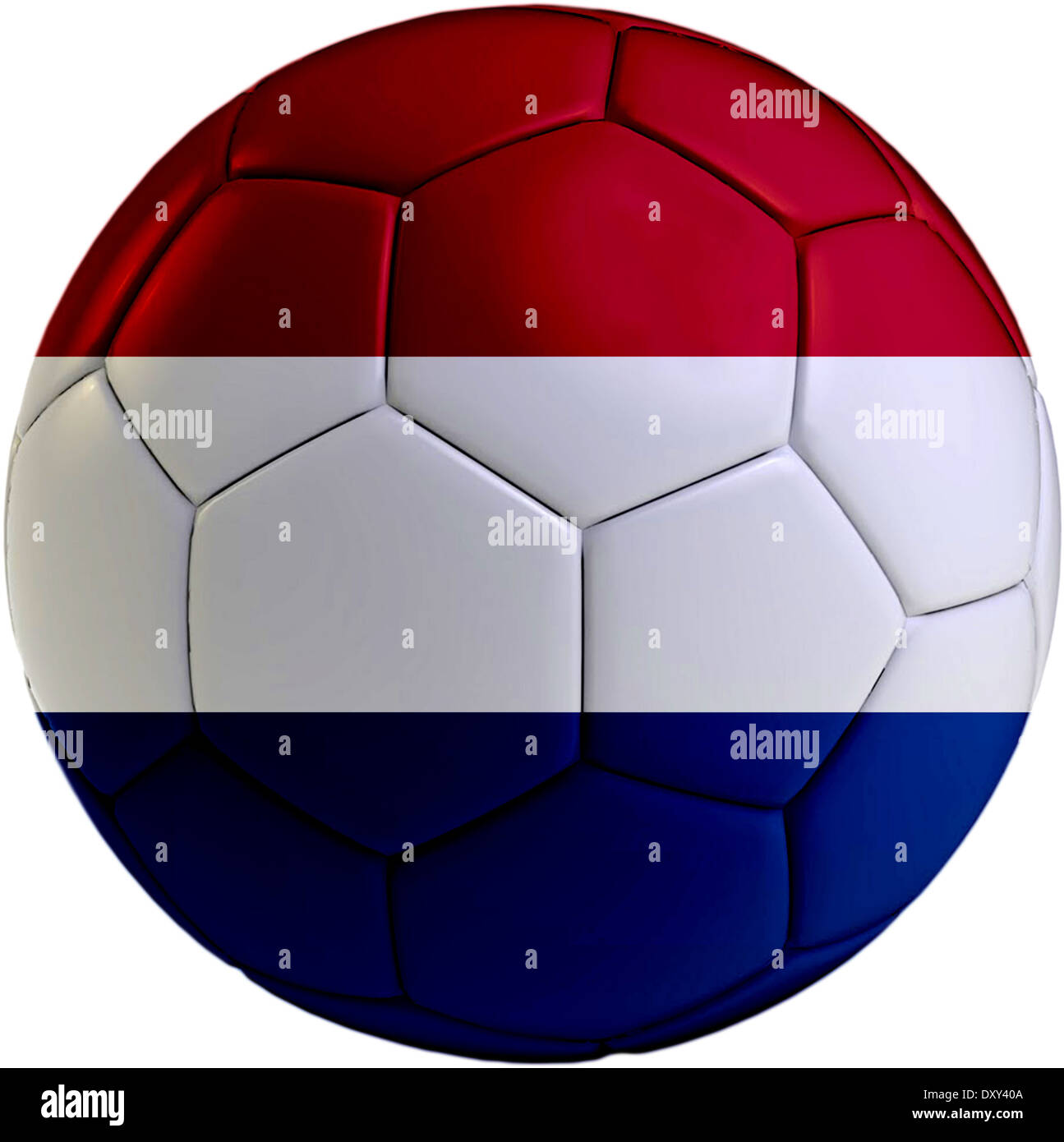 Football ball with Dutch flag isolated on white background Stock Photo ...