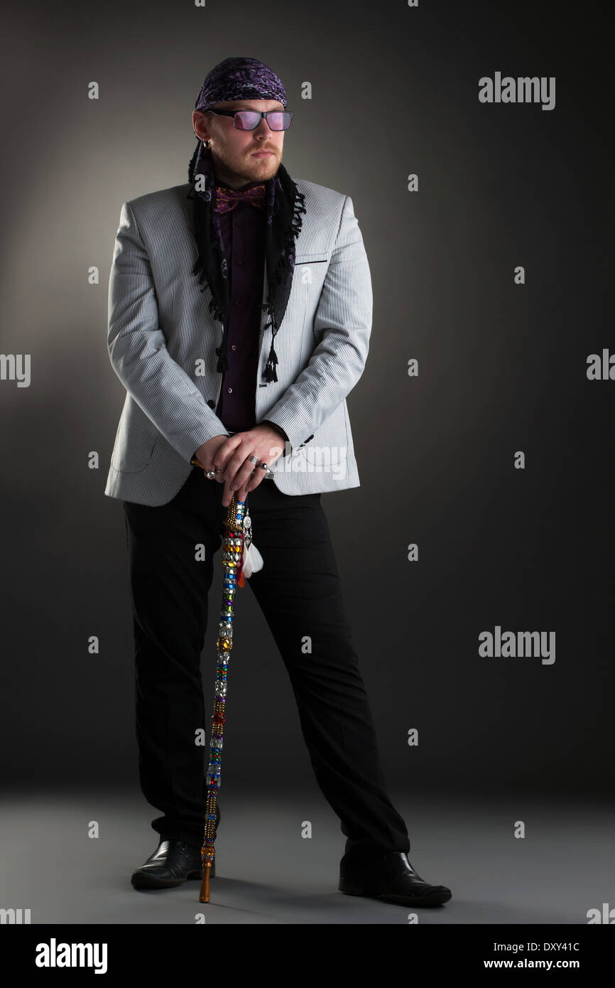 Posing with cane hi-res stock photography and images - Alamy