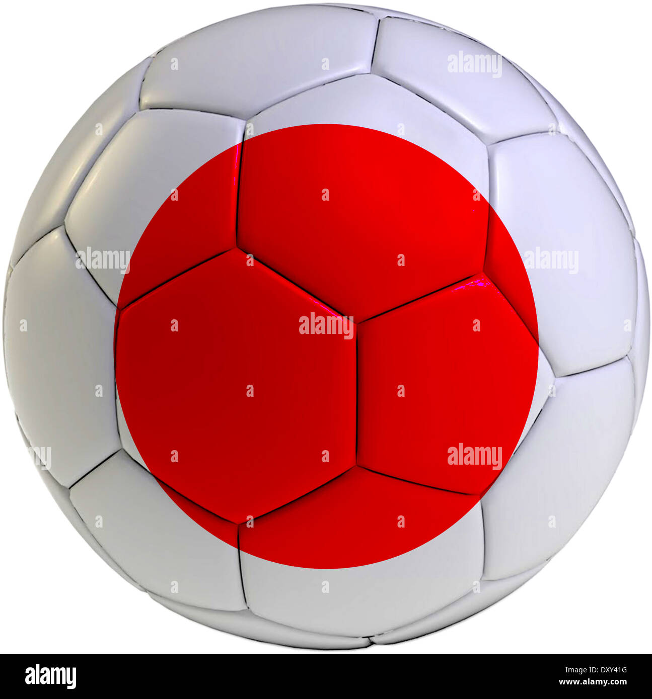 Football ball with Japan flag isolated on white background Stock Photo ...
