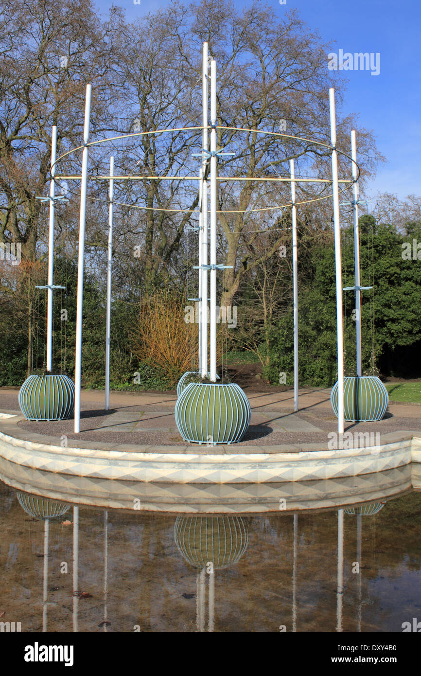 Water feature in Battersea Park, London, SW11 4NJ, UK Stock Photo - Alamy