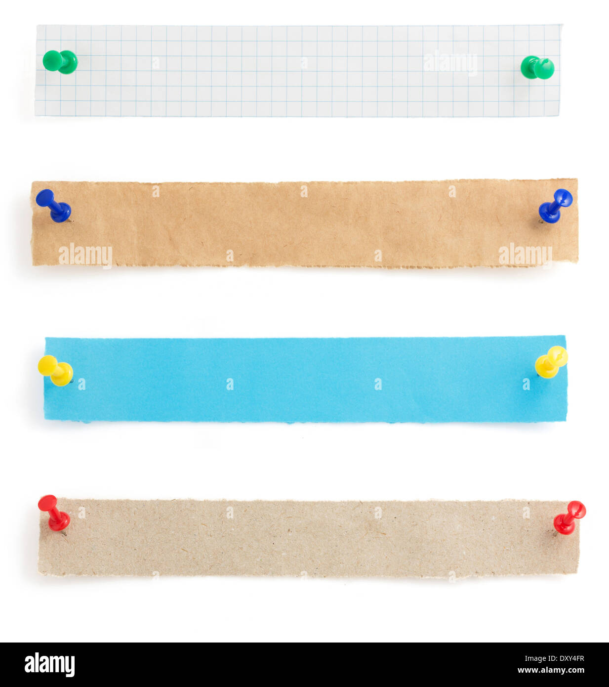 paper strips isolated on white background Stock Photo - Alamy