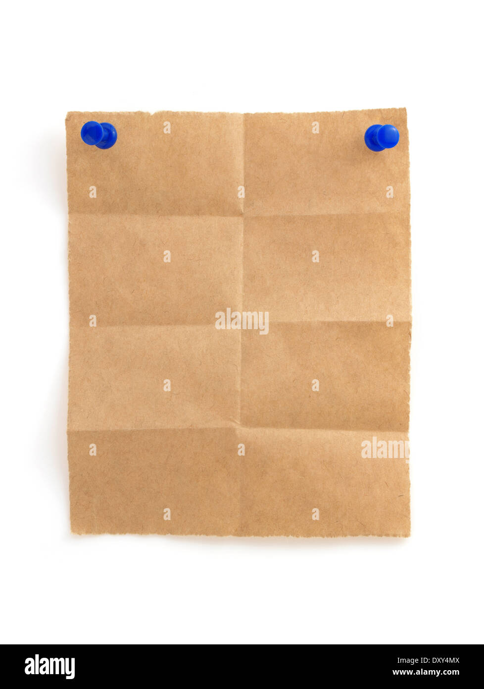 folded note paper isolated on white background Stock Photo - Alamy