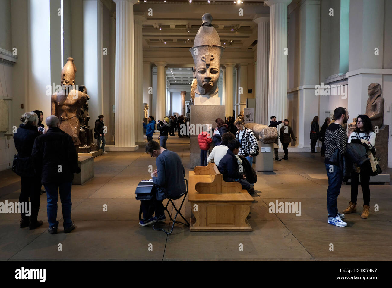 Tourists in British museum, London Stock Photo - Alamy