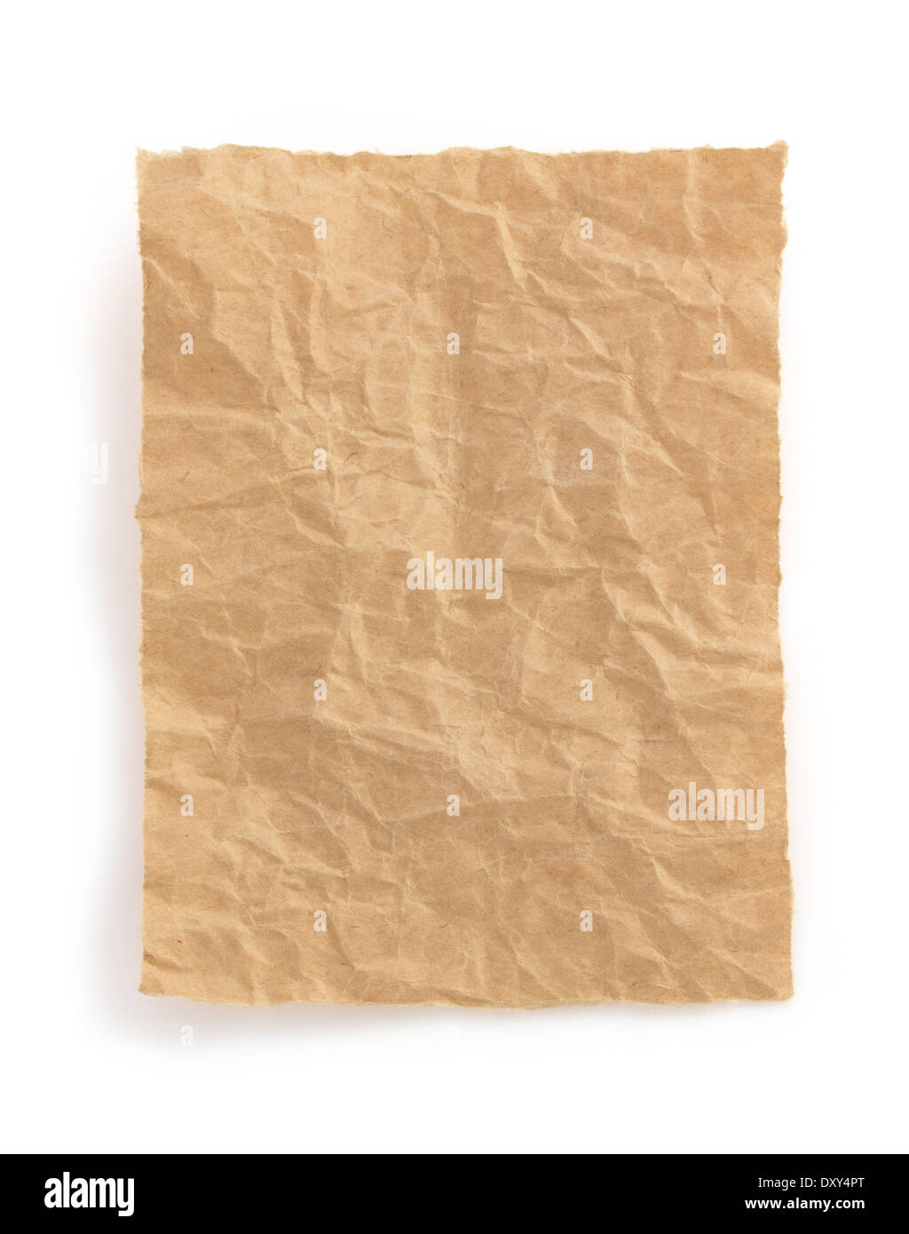 wrinkled note paper isolated on white background Stock Photo - Alamy