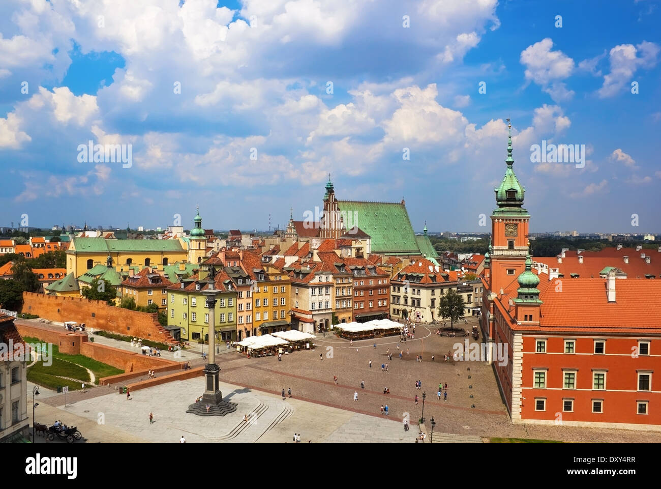 Warsaw old town city on summer day Stock Photo - Alamy
