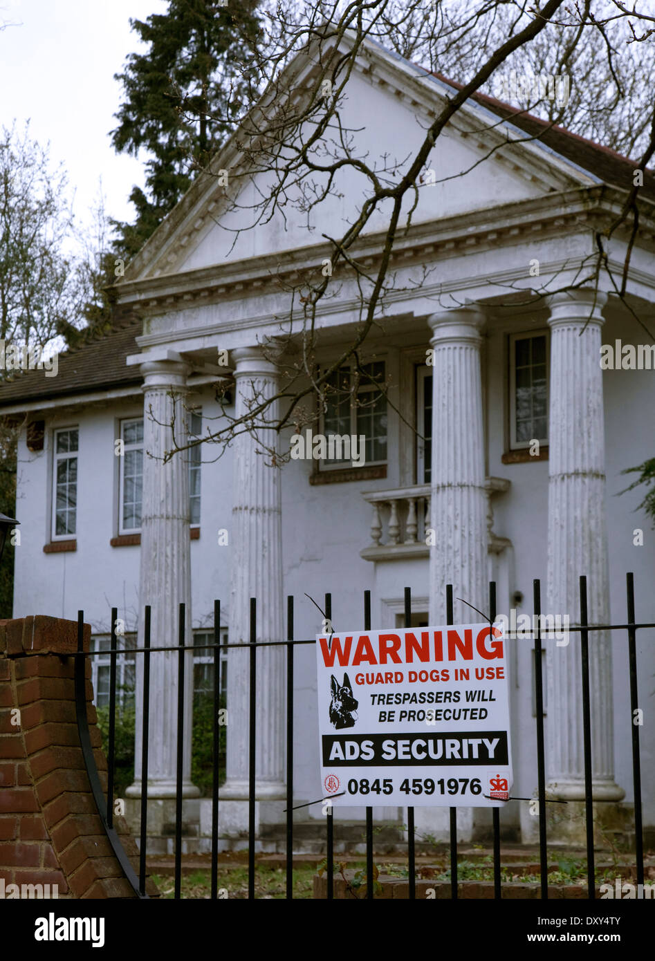 There are numerous empty mansions in The Bishops Avenue, North London ...