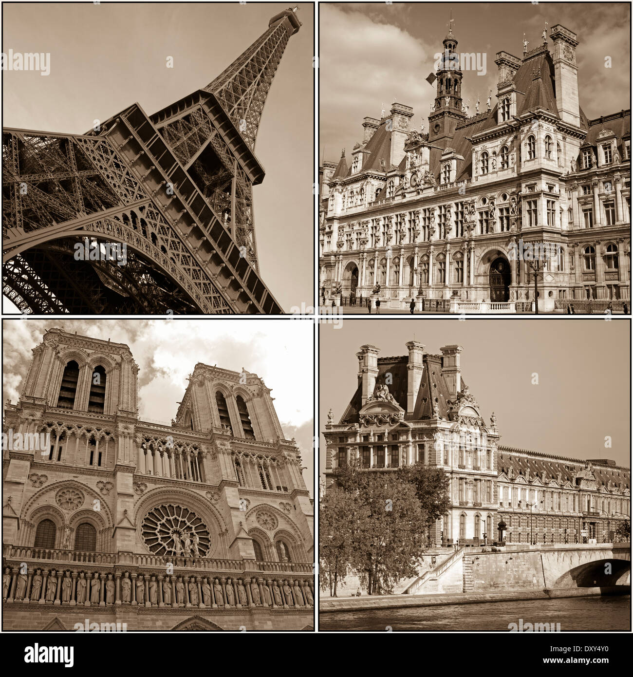 Louvre collage hi-res stock photography and images - Alamy
