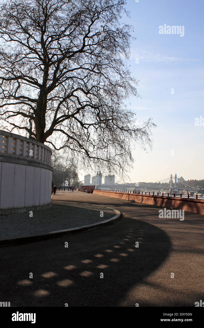 The Embankment next to Battersea Park, London, SW11 4NJ, UK Stock Photo ...