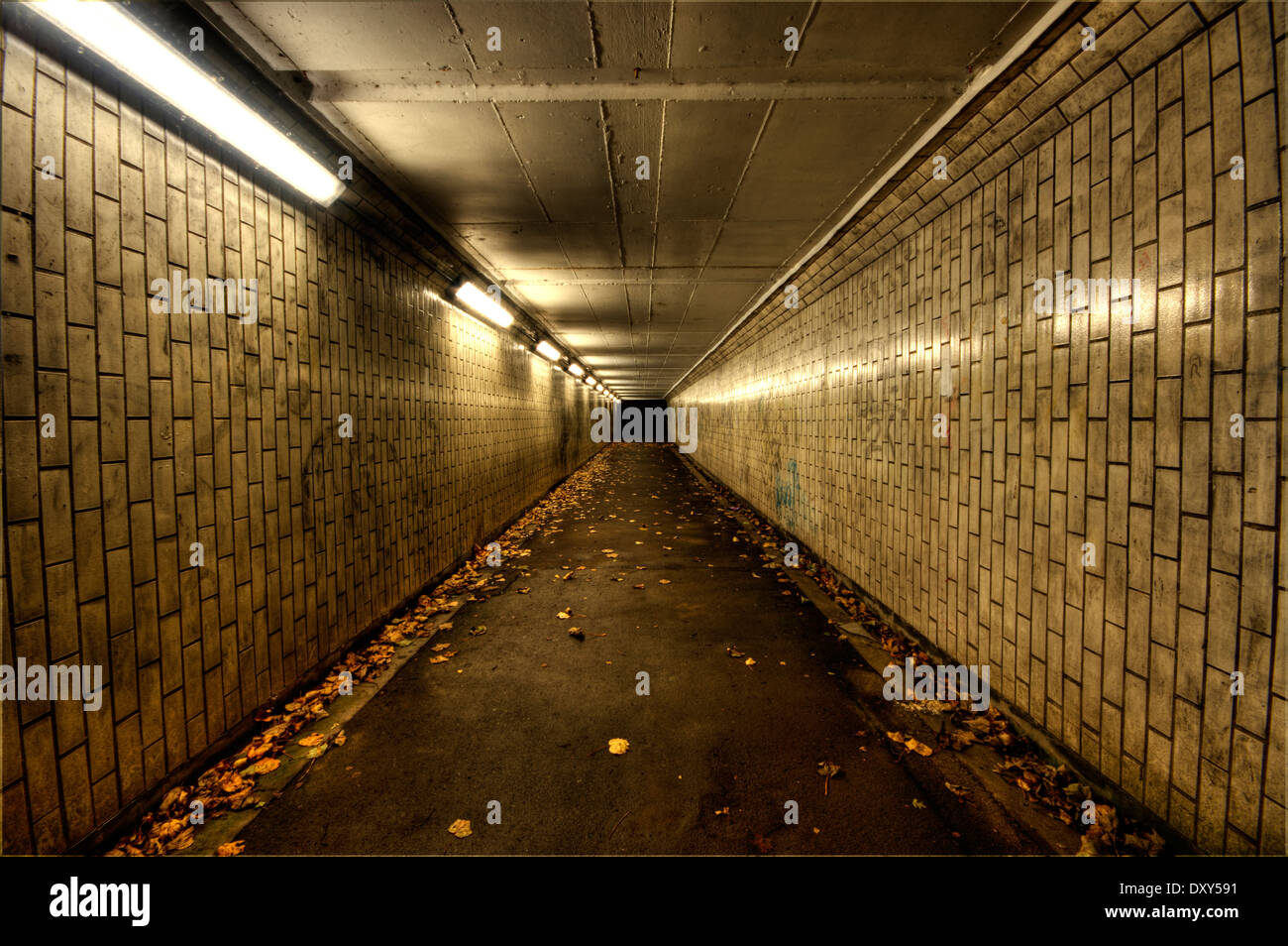 Looking through dark underpass tunnel hi-res stock photography and ...