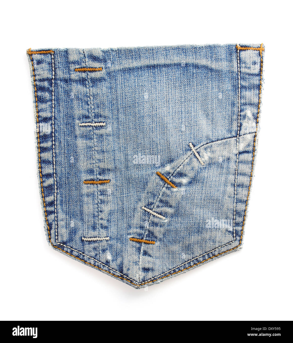 jeans blue pocket texture on white background Stock Photo - Alamy