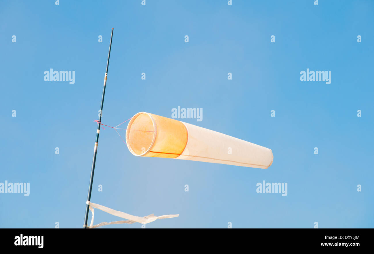 Cone windsock - device for measuring wind and weather Stock Photo - Alamy