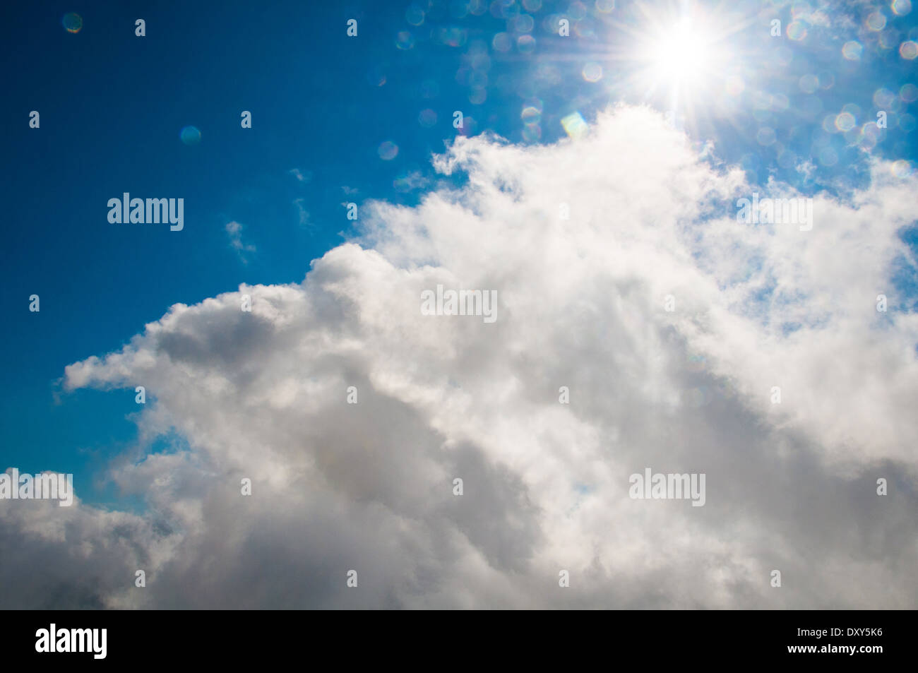 Heaven - blue sky, beautiful white clouds, sunshine Stock Photo - Alamy