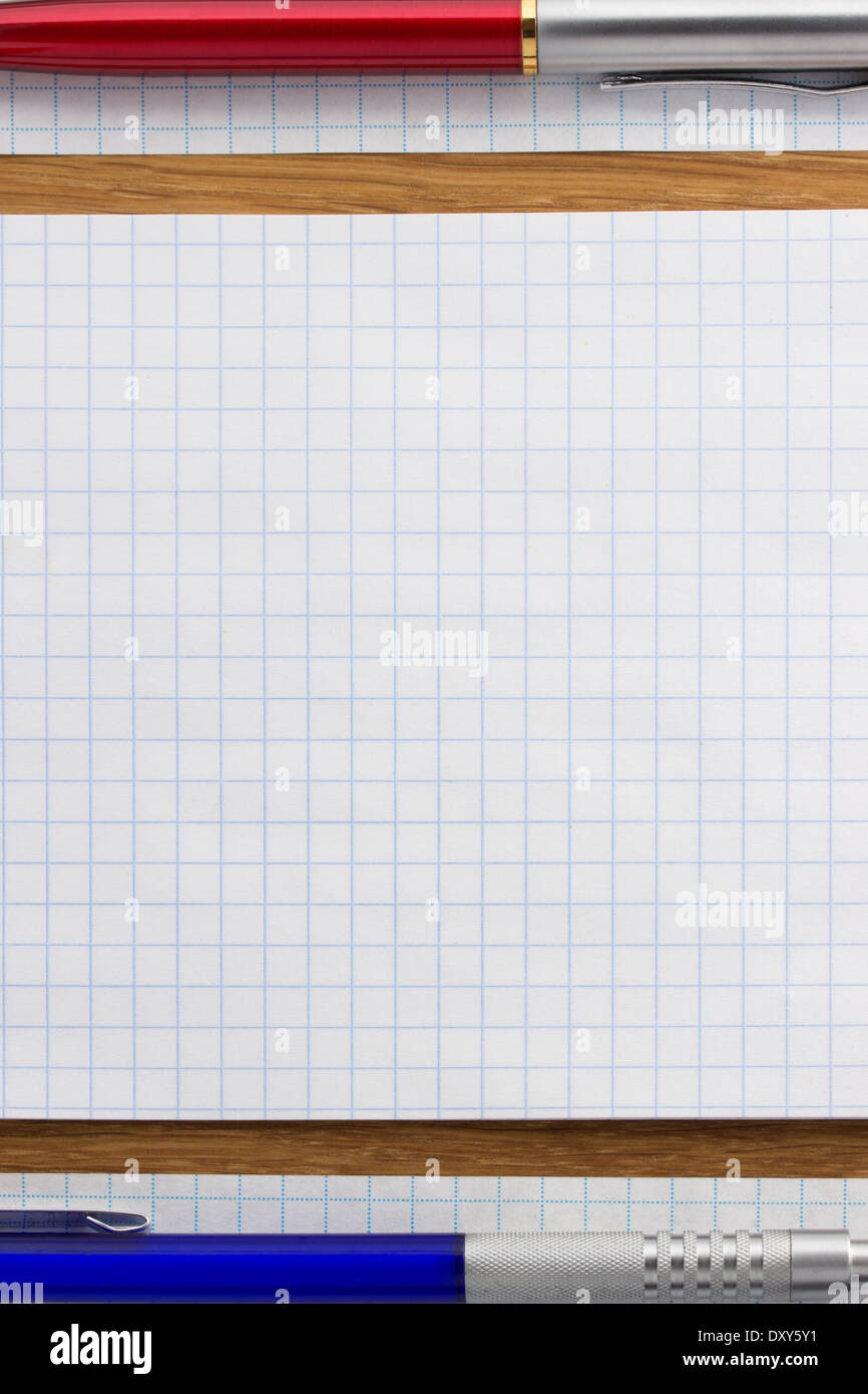 Blue ink on lined paper hi-res stock photography and images - Alamy