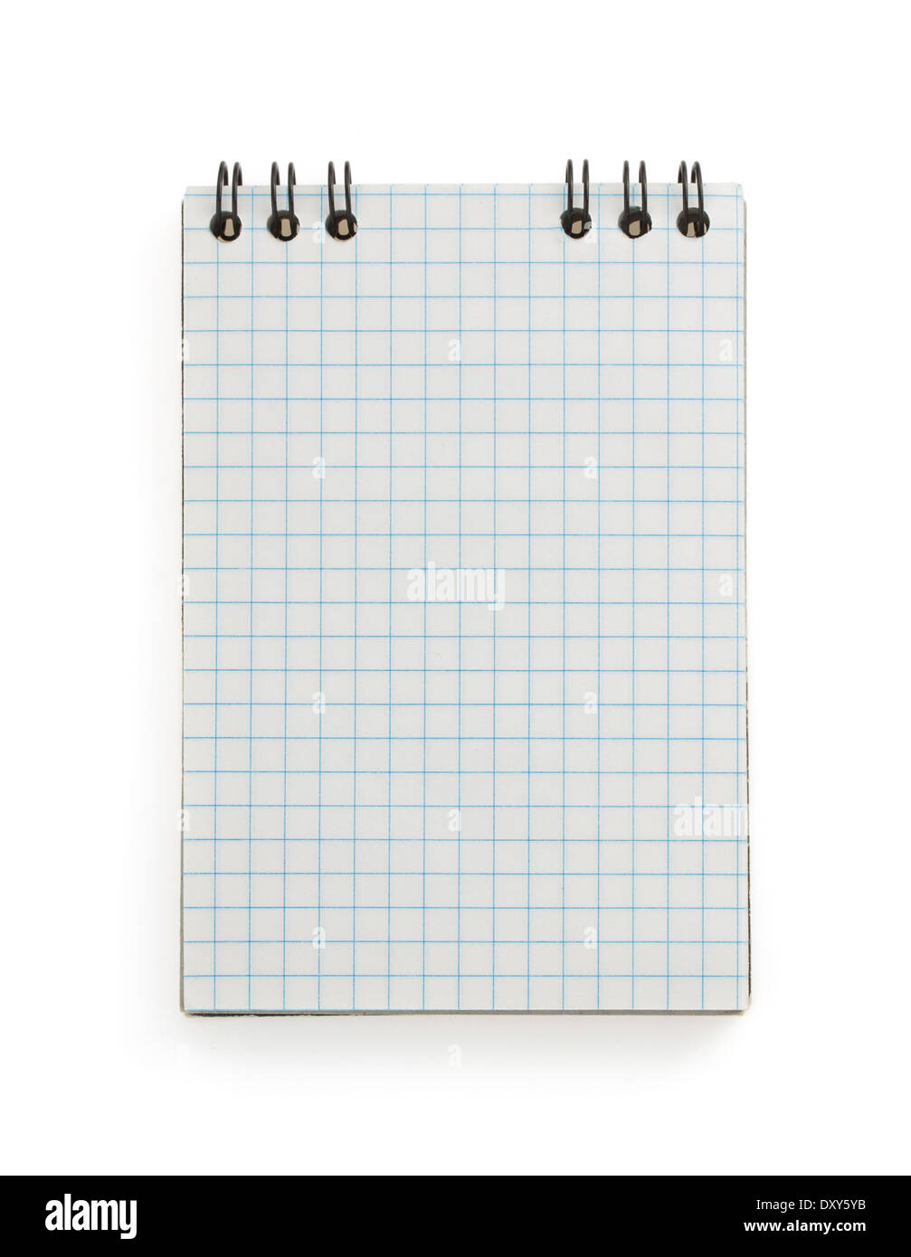 checked notebook isolated on white background Stock Photo - Alamy