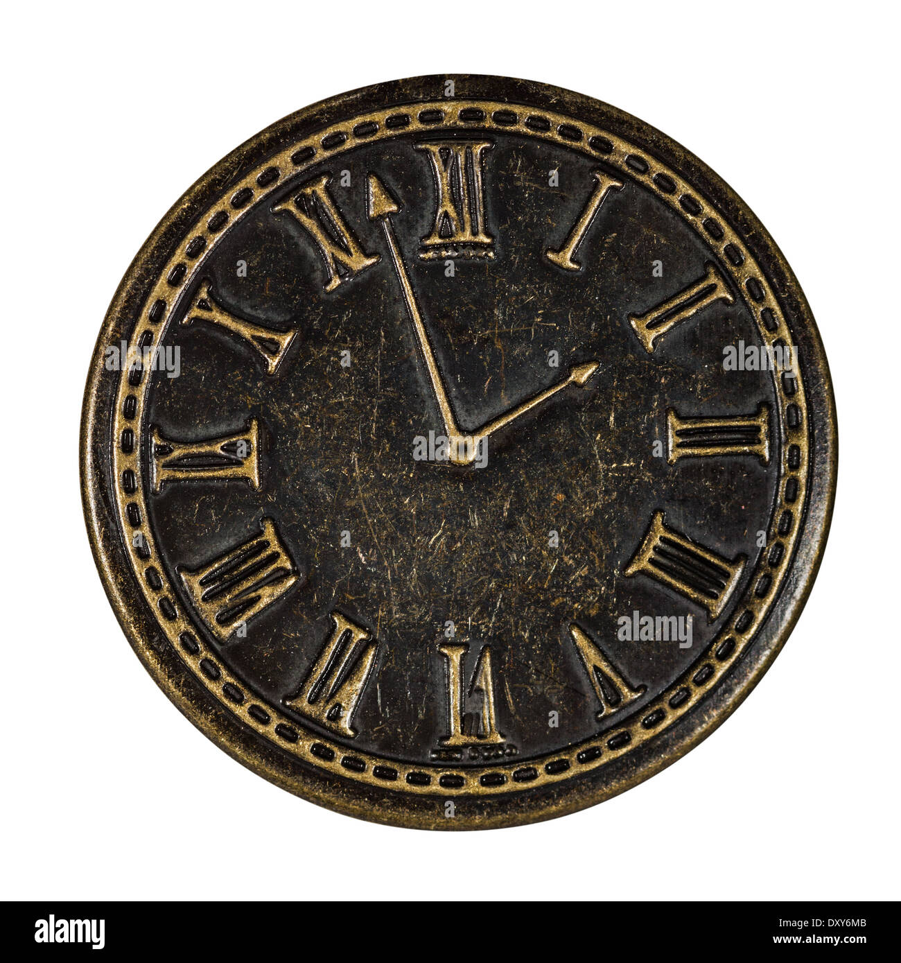 Clock, element for scrapbooking, isolated on a white background, with ...