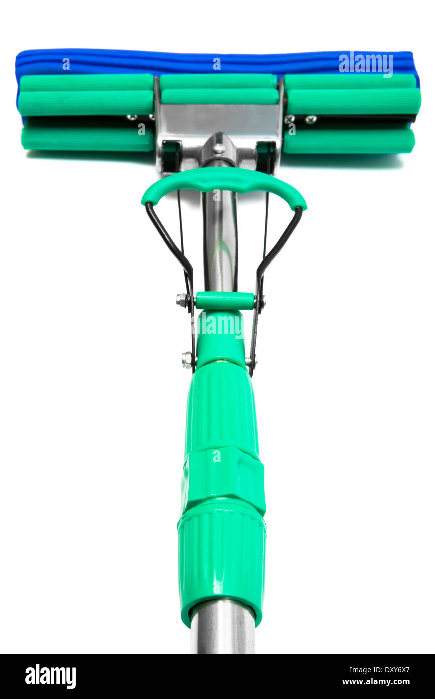 modern mop for washing floors on a white background Stock Photo - Alamy