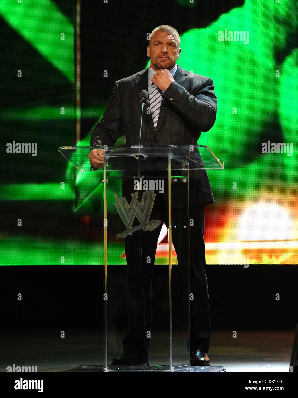 New York, NY, USA. 1st Apr, 2014. Triple H at the press conference for ...