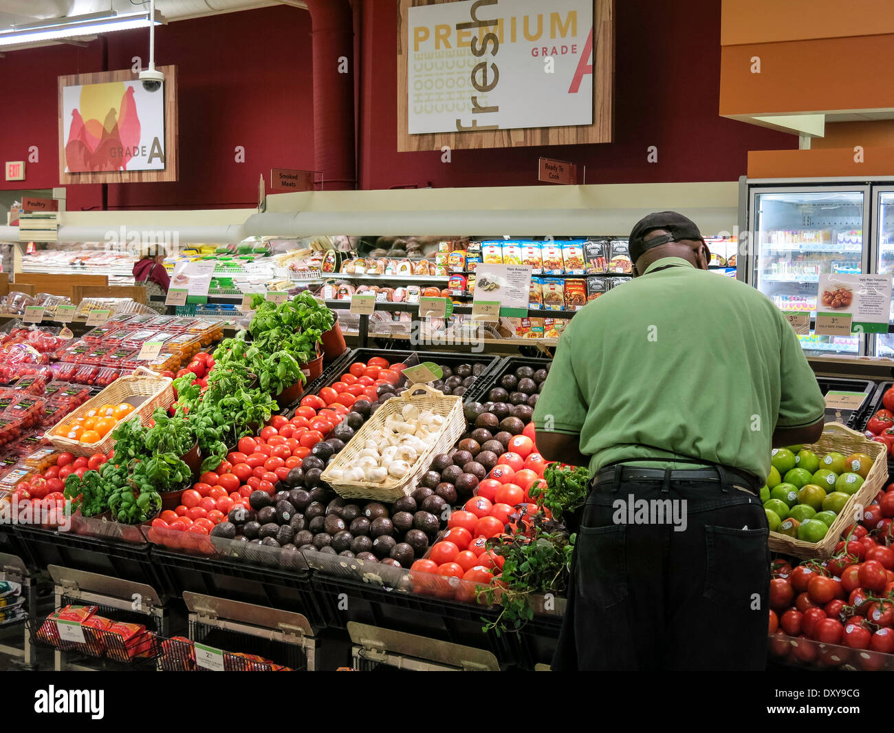 Employee Stocking Fresh Produce Section, Publix Super Market in Tampa ...