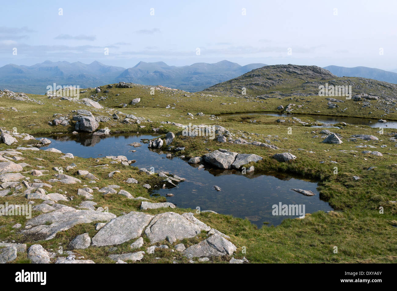 The North Harris hills from Laival a Tuath, Uig hills, Lewis, Western ...
