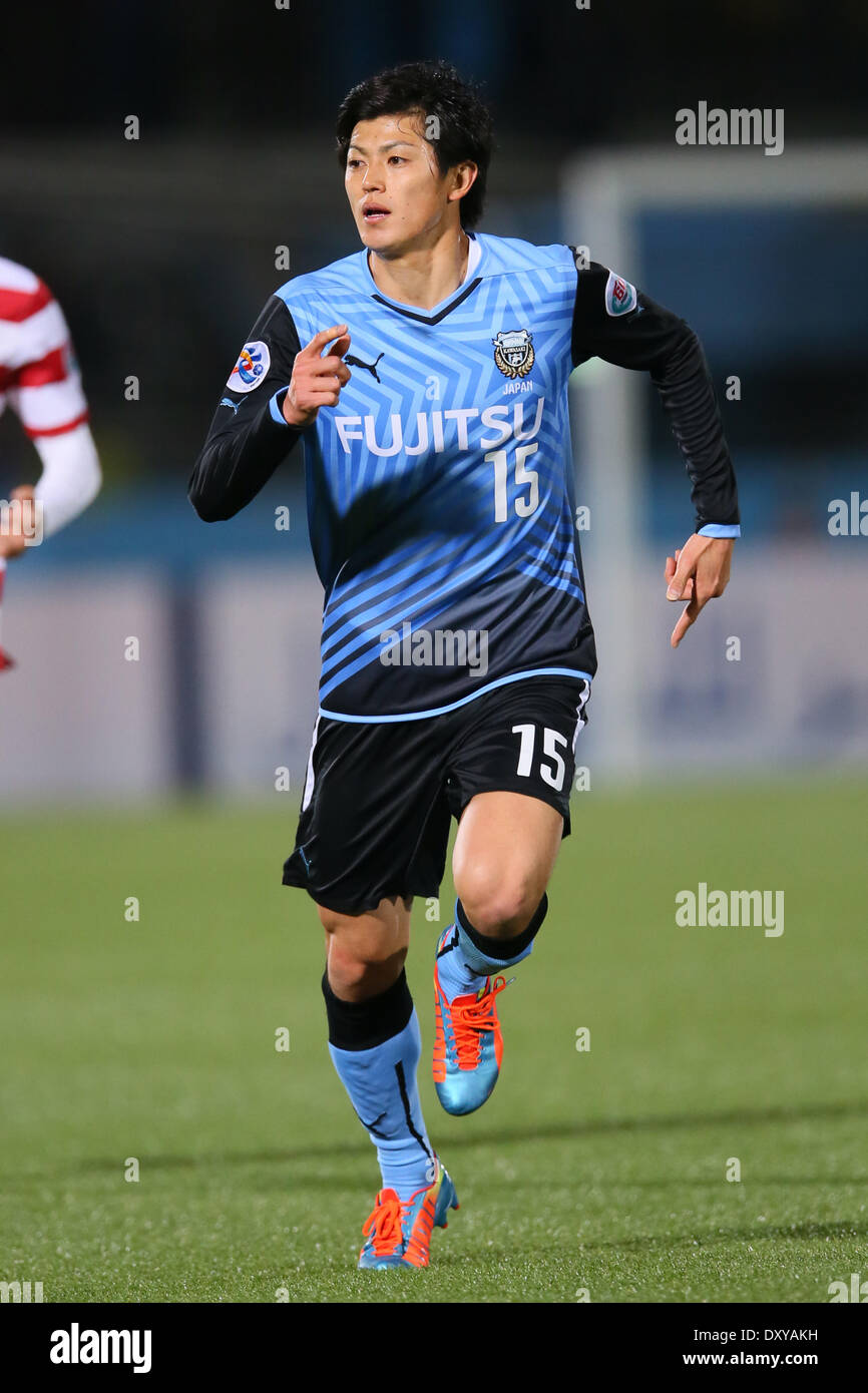 Kawasaki Todoroki Stadium, Kanagawa, Japan. 1st Apr, 2014. Shogo ...