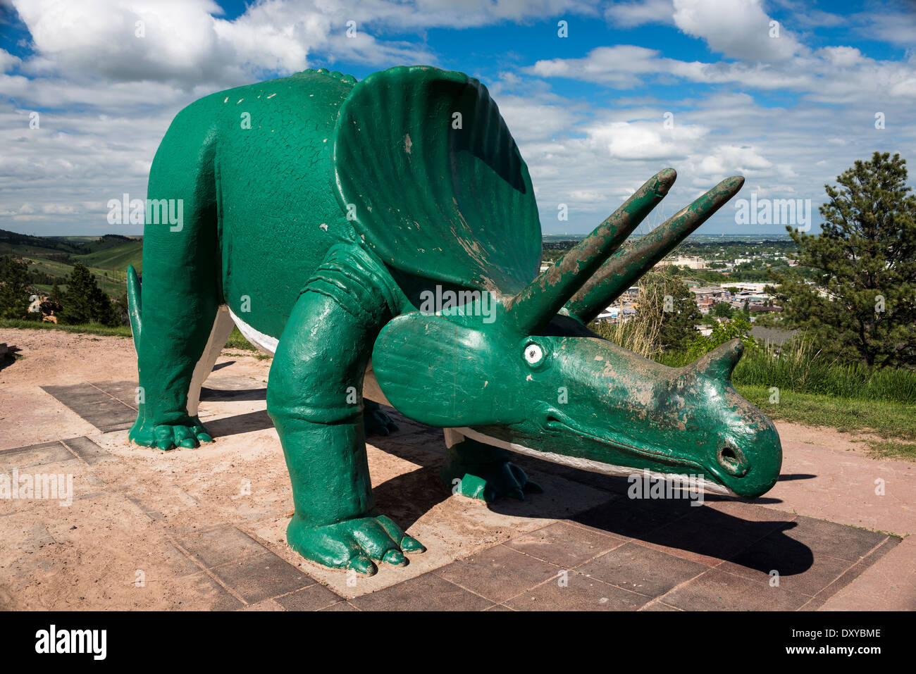 Triceratops statue at Dinosaur Park in Rapid City, SD Stock Photo - Alamy