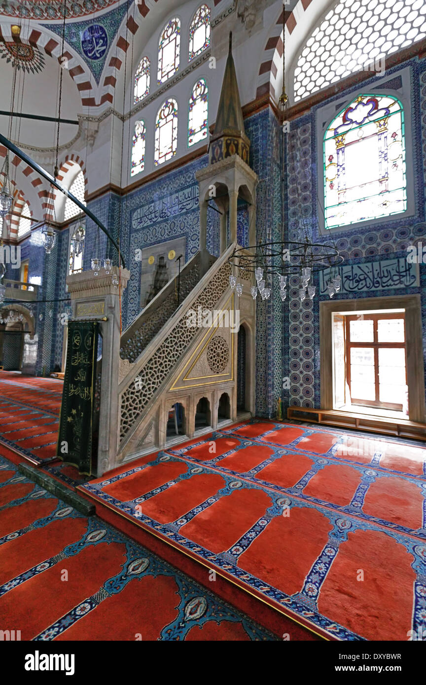 The Rustum Pasha Mosque interior, Istanbul Stock Photo - Alamy