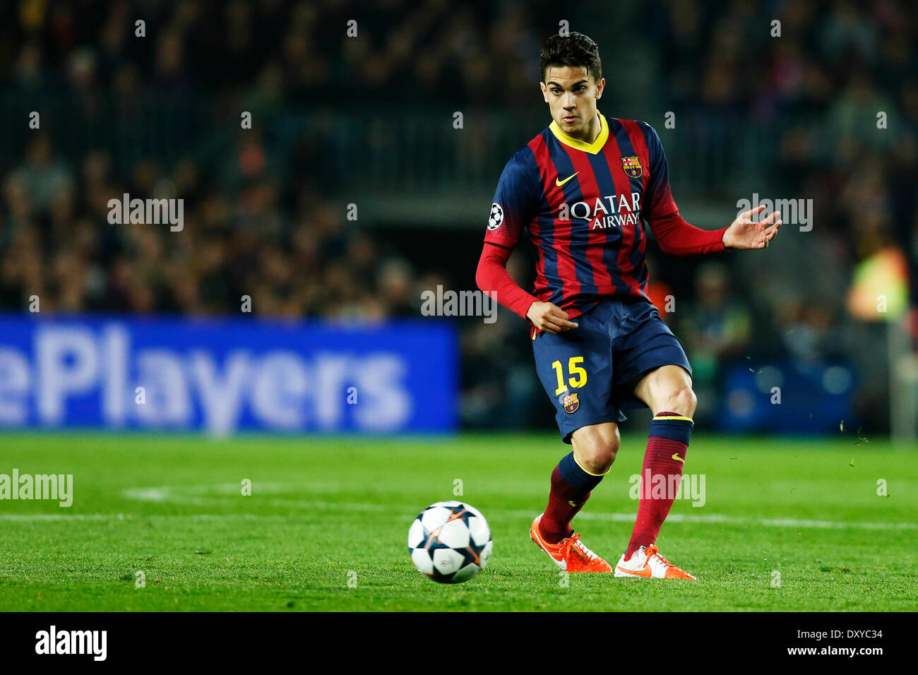 Barcelona, Spain. 1st Apr, 2014. Marc Bartra (Barcelona) Football ...