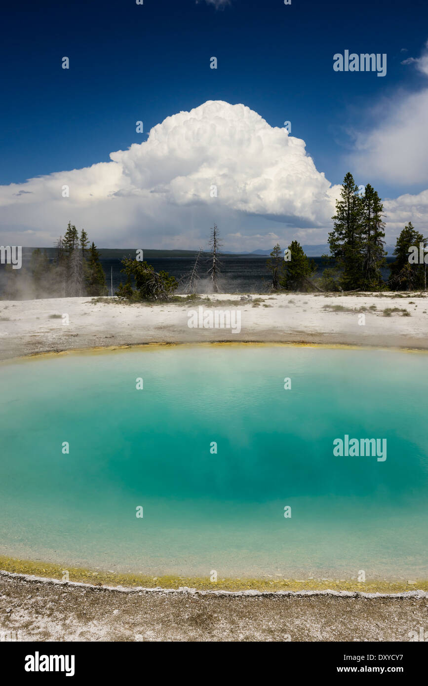Blue Funnel Spring is a hot spring located in the Lower Group of the ...