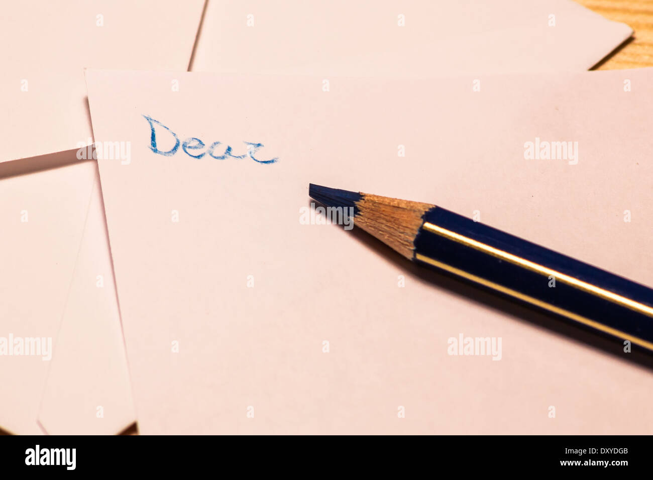 the beginnin of a letter to something very far Stock Photo - Alamy