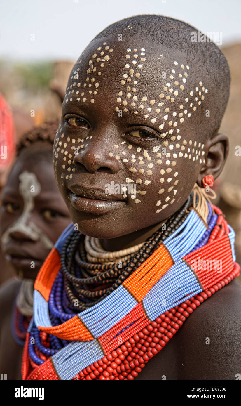 African tribe face paint hi-res stock photography and images - Alamy