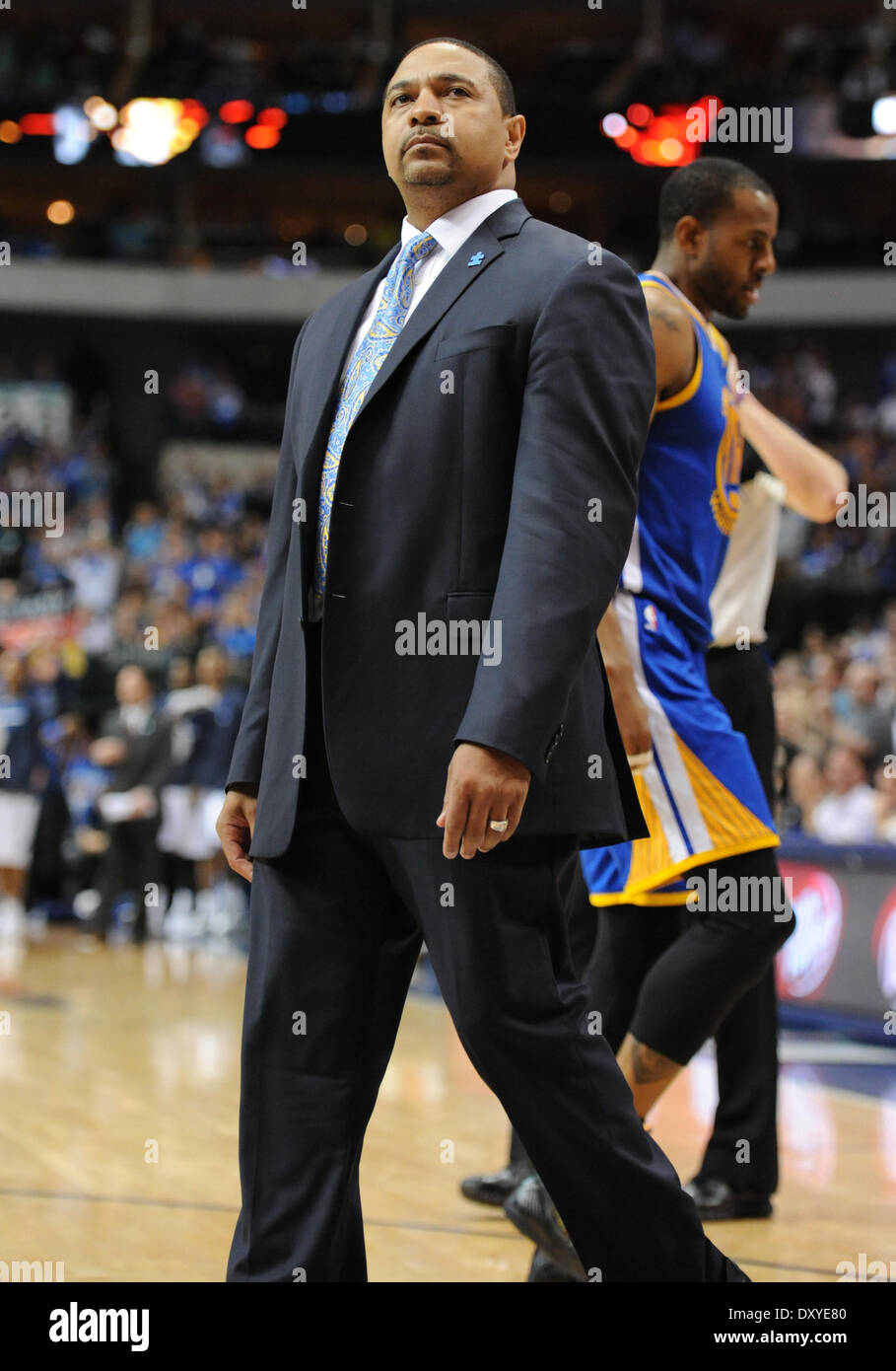 Dallas, Texas. 01st Apr, 2014. Golden State Warriors head coach Mark ...