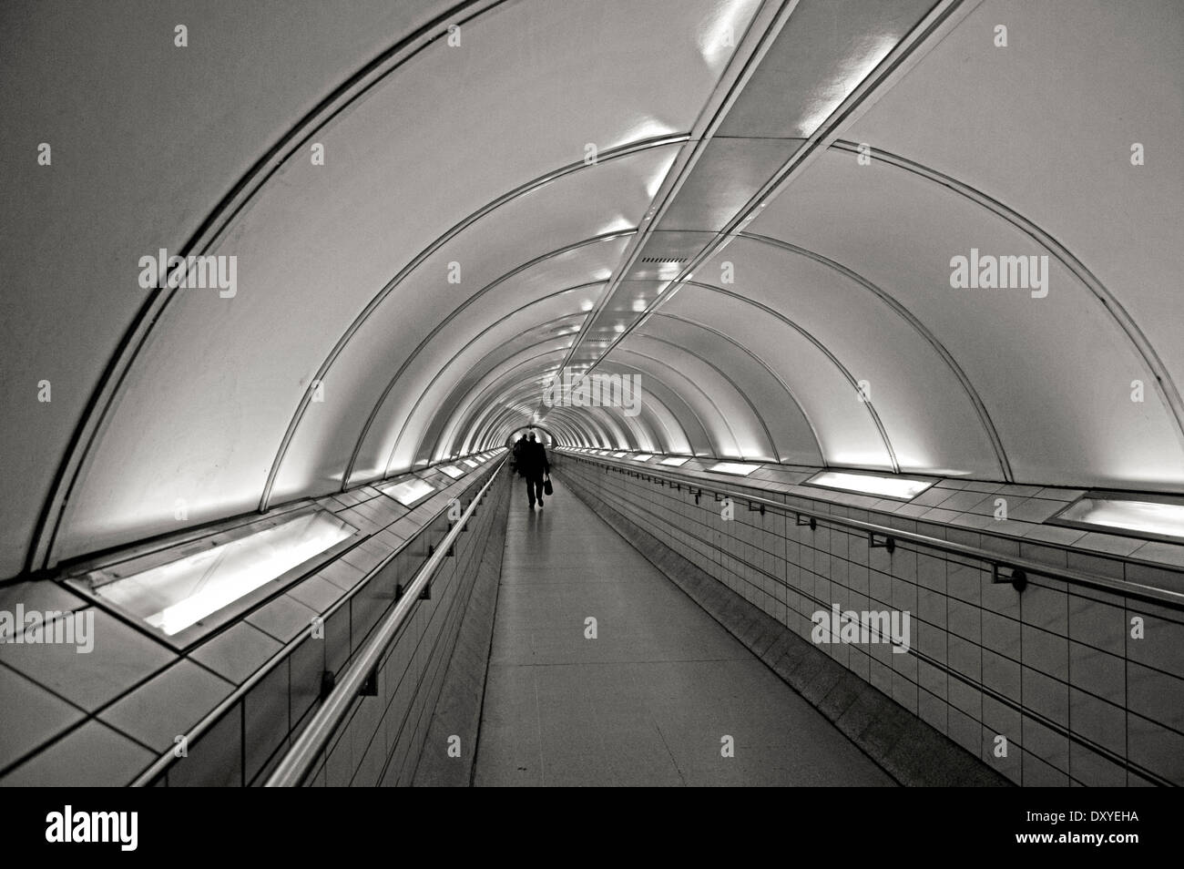 Tunnel leading to the Waterloo & City Line, Bank, City of London ...