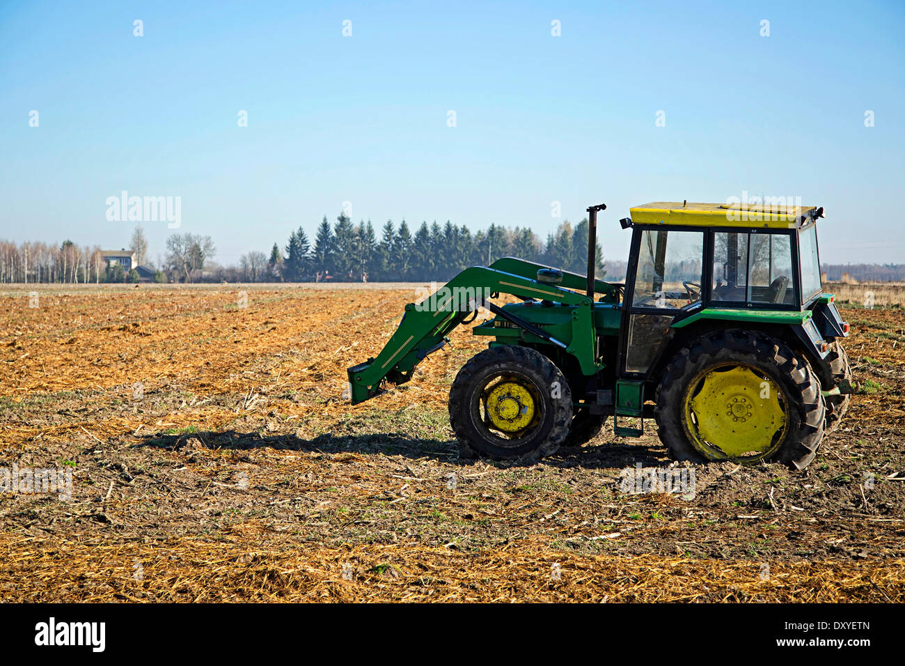 Old fashioned tractor in farm field hi-res stock photography and images ...