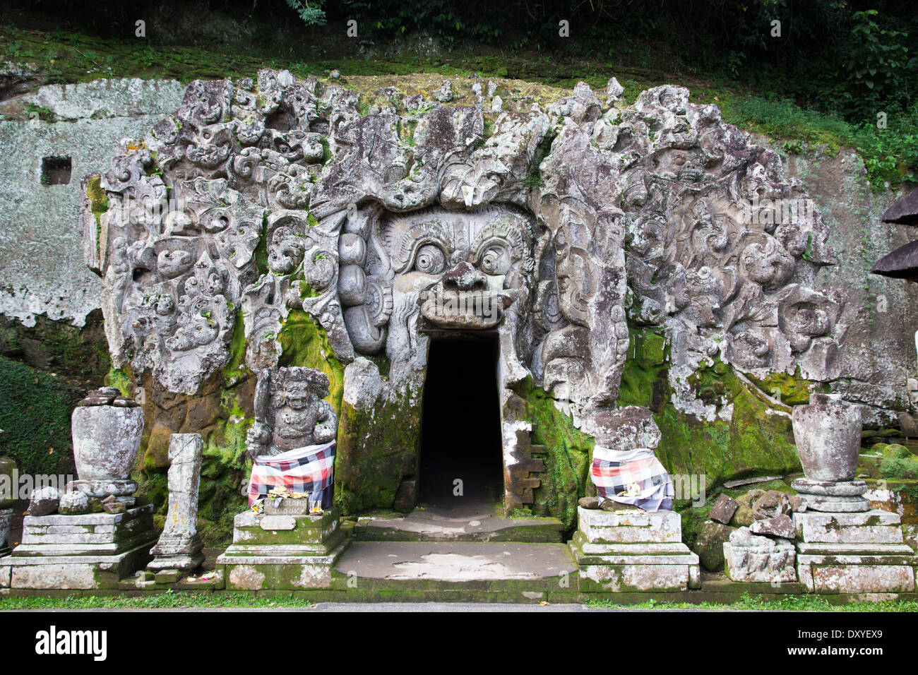 Elephant Cave, Goa Gajah Temple travel place Bali Indonesia Stock Photo ...