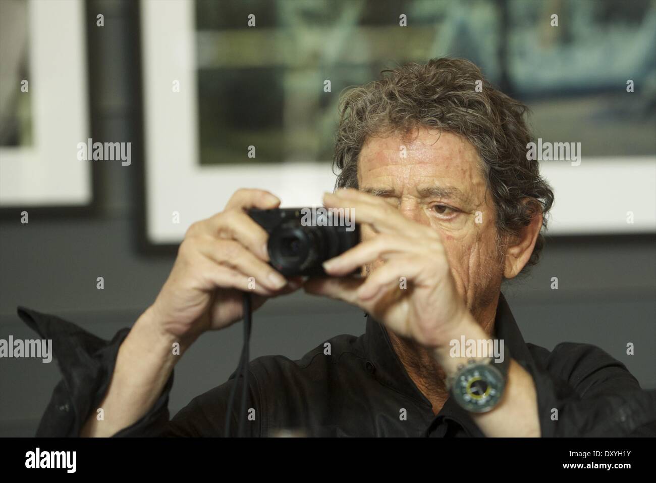Exhibit of singer Lou Reed's photography at the Matadero Featuring: Lou ...