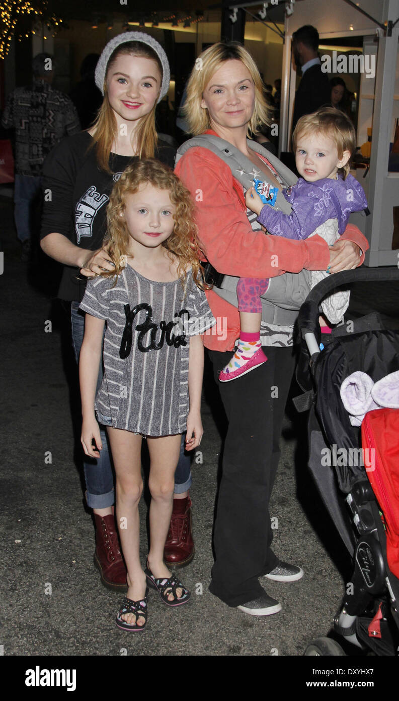 Morgan Lily shopping with her family at The Grove West Hollywood ...