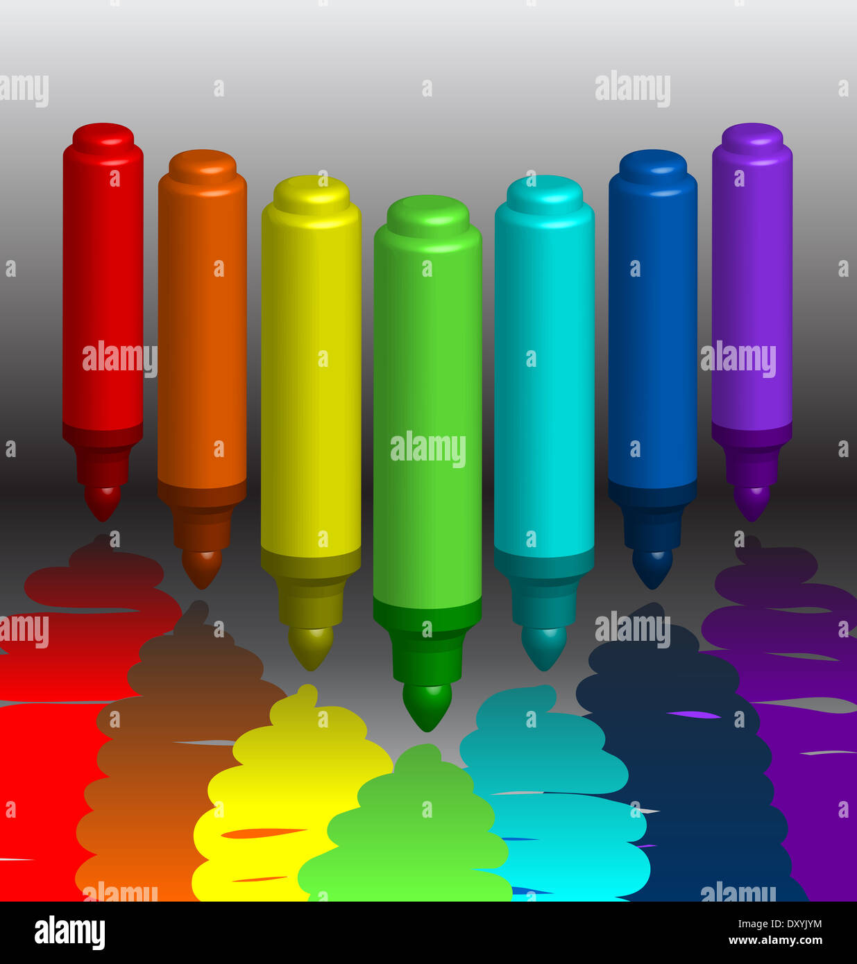 Markers and paint hi-res stock photography and images - Alamy