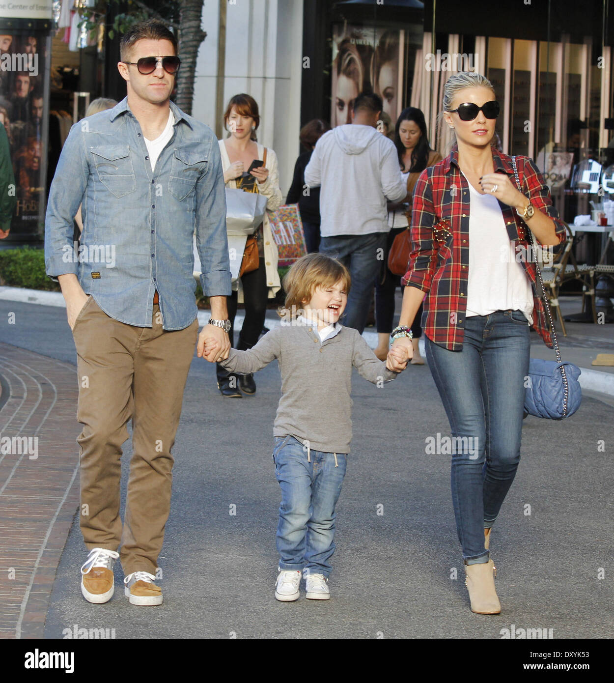 LA Galaxy player Robbie Keane leaving the Fat Cow restaurant after ...