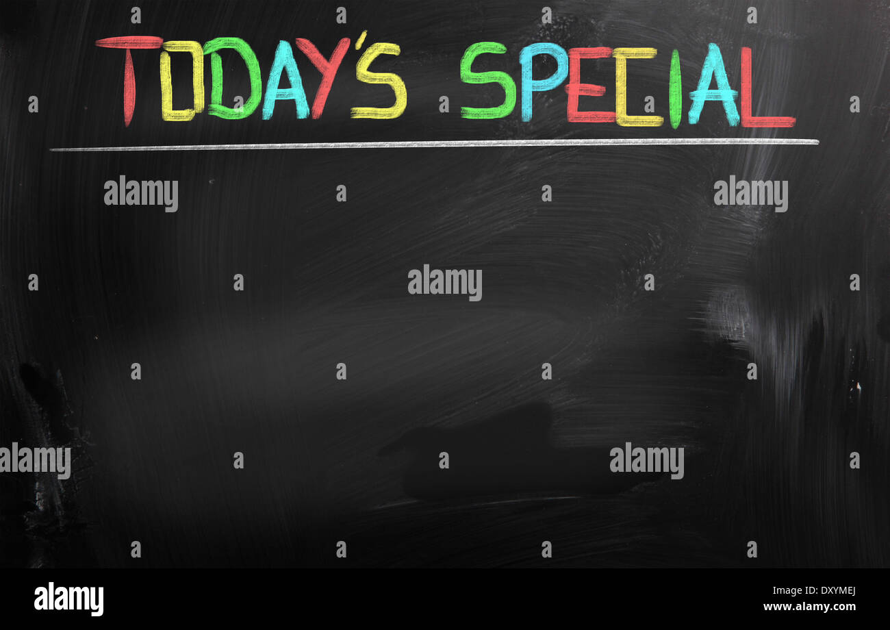 Today`s Special Concept Stock Photo - Alamy