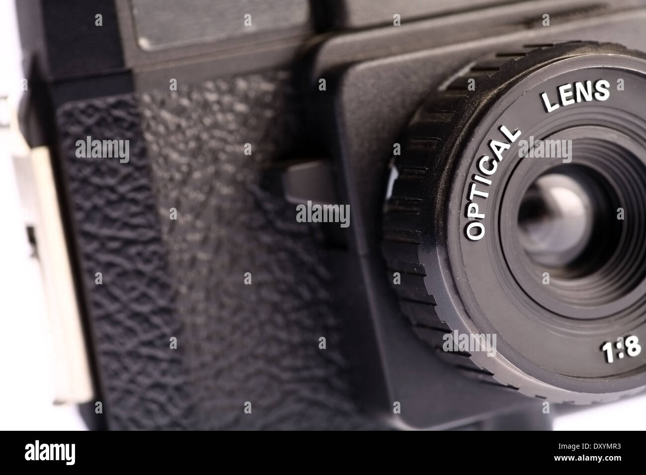 An old film plastic camera isolated on white Stock Photo - Alamy