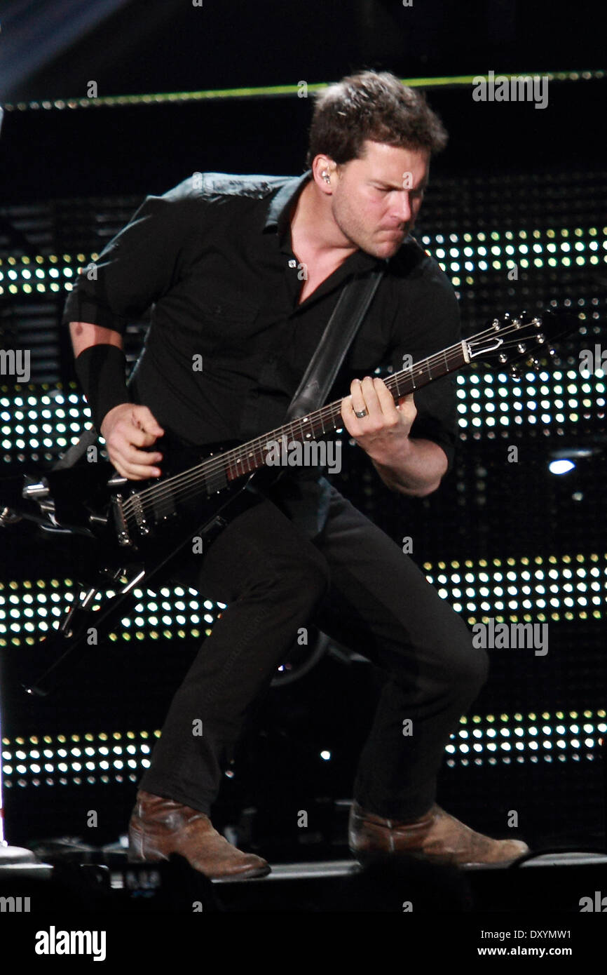 Nickelback performing at the Rod Laver Arena in Melbourne Stock Photo ...
