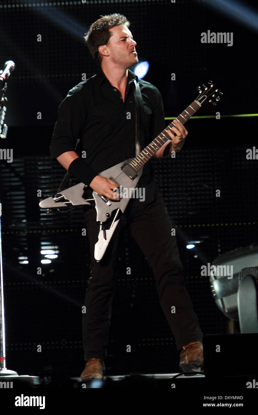 Nickelback performing at the Rod Laver Arena in Melbourne Stock Photo ...
