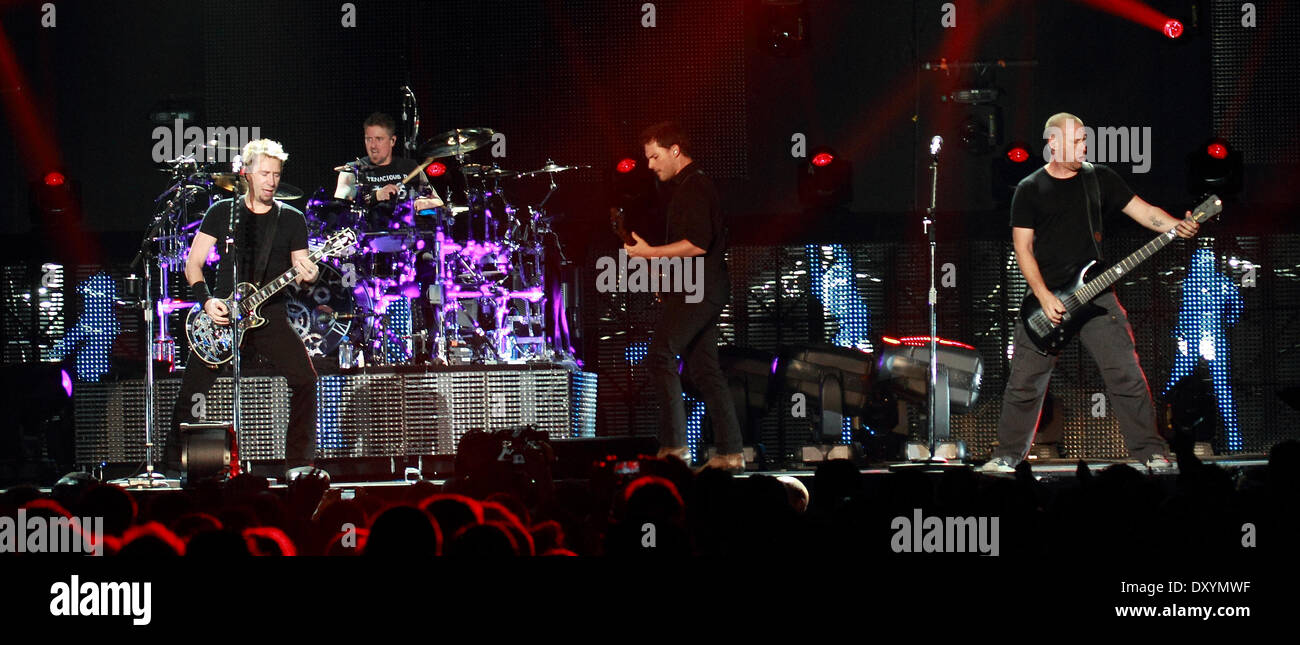 Nickelback performing at the Rod Laver Arena in Melbourne Stock Photo ...